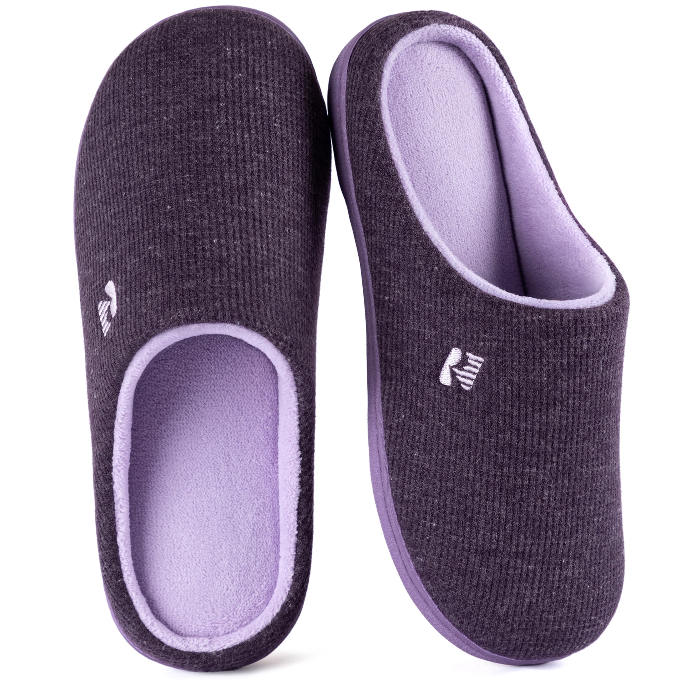 RockDove Women's Two-Tone Memory Foam Slide Slippers with Anti-Skid ...