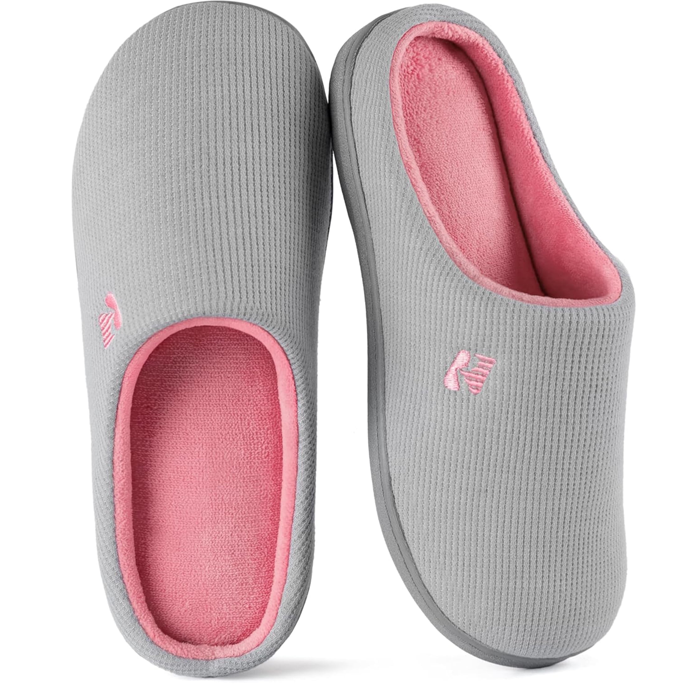 Sofora by RockDoves Women's Dual-Tone Memory Foam Slippers, Anti-Skid ...