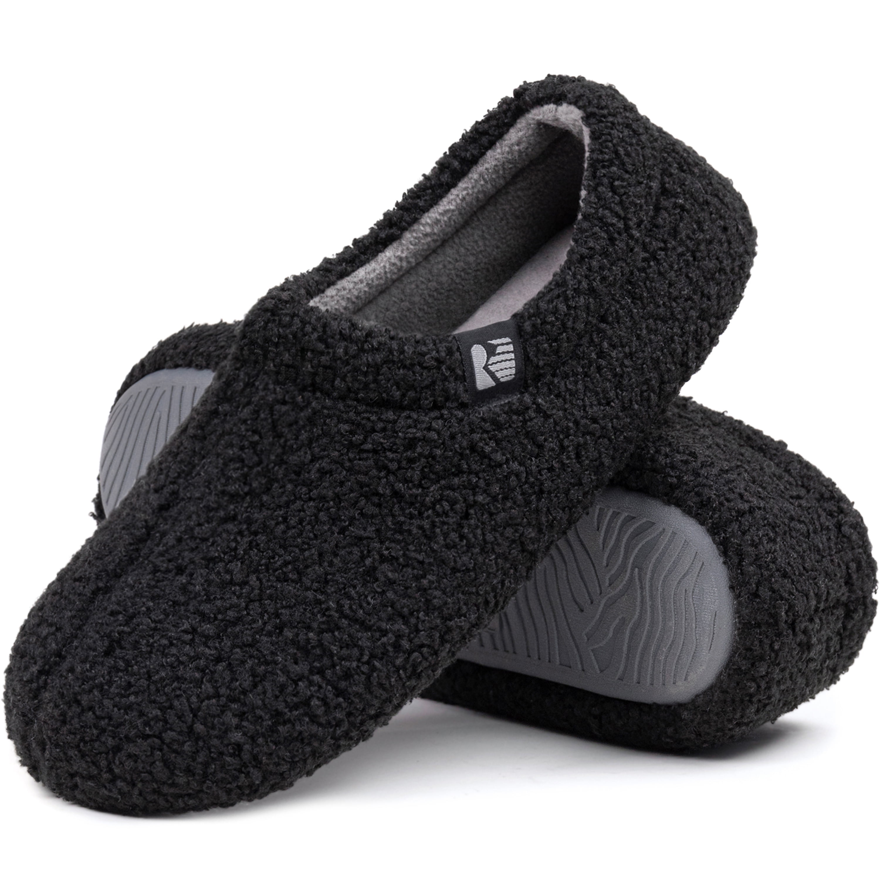 Sofora by RockDoves Women's Teddy Fleece Slippers, Closed Back, Memory ...