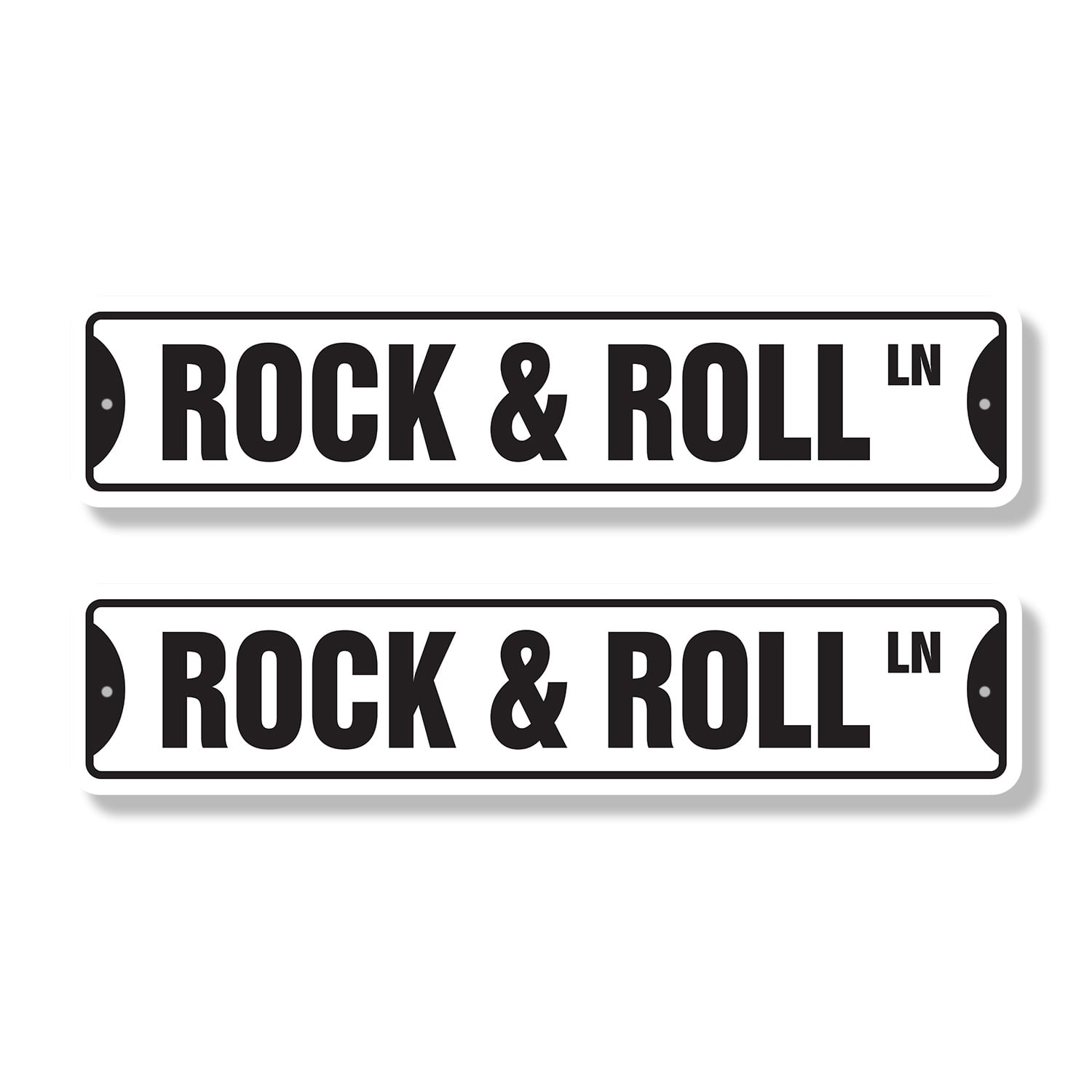 ROCK & ROLL Classic Street Sign (2 Pack) fame music band guitar ...