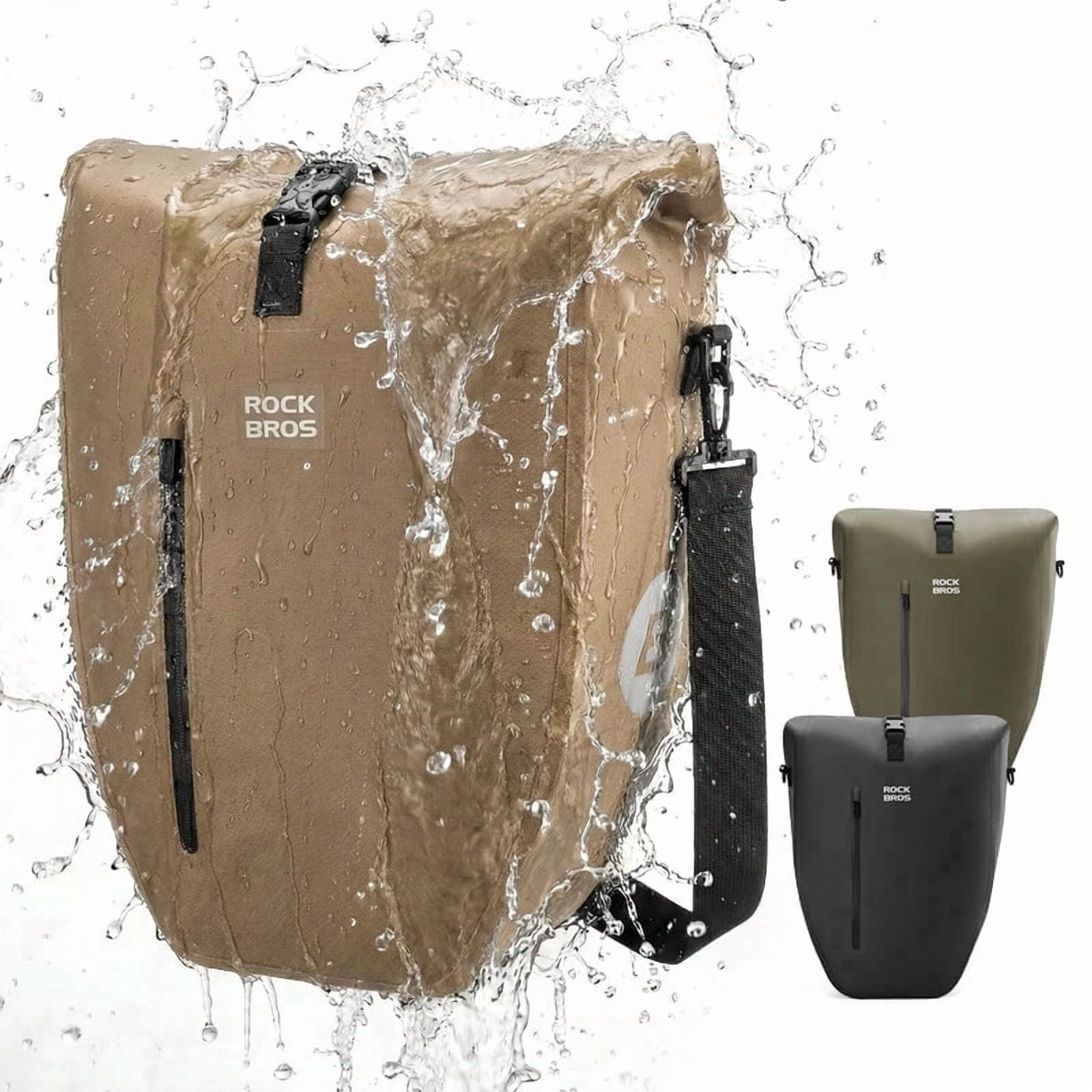 ROCKBROS 20L Waterproof Bike Pannier Bag, Full Reflective Rack Bag with ...