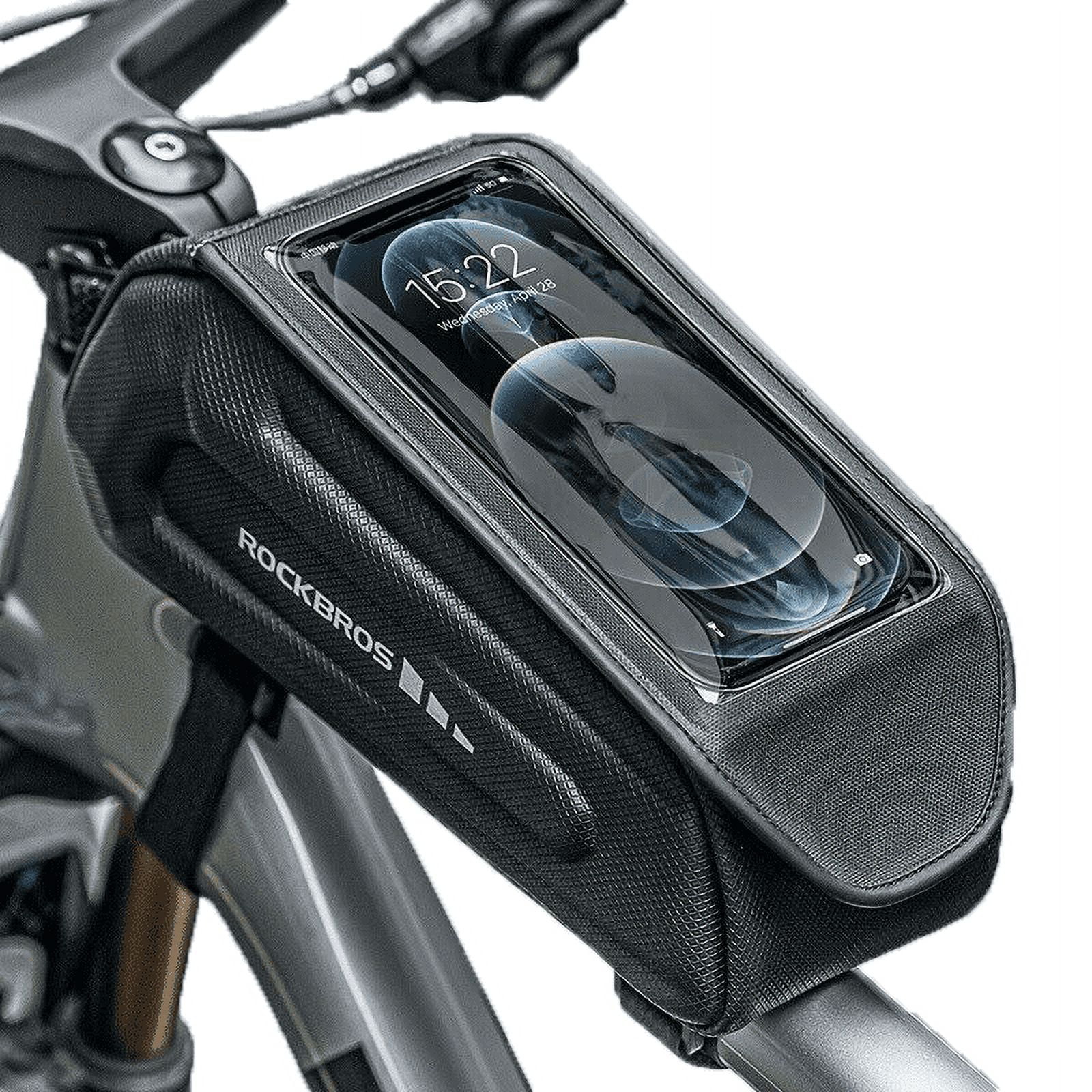 ROCKBROS Bicycle Front Frame Top Tube Handlebar Bike Bag EVA Waterproof ...