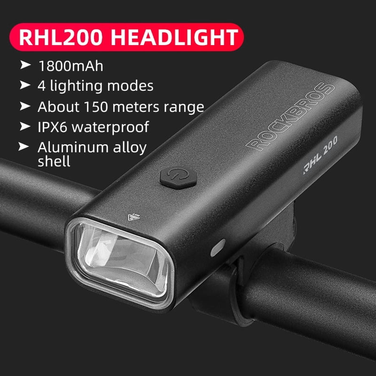 ROCKBROS Bicycle Front Light 200LM Head Light Portable Small Bike Light ...