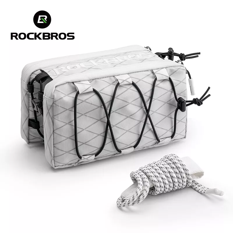ROCKBROS Bicycle Top Tube Front Frame Bag un-scratching Side Elastic ...
