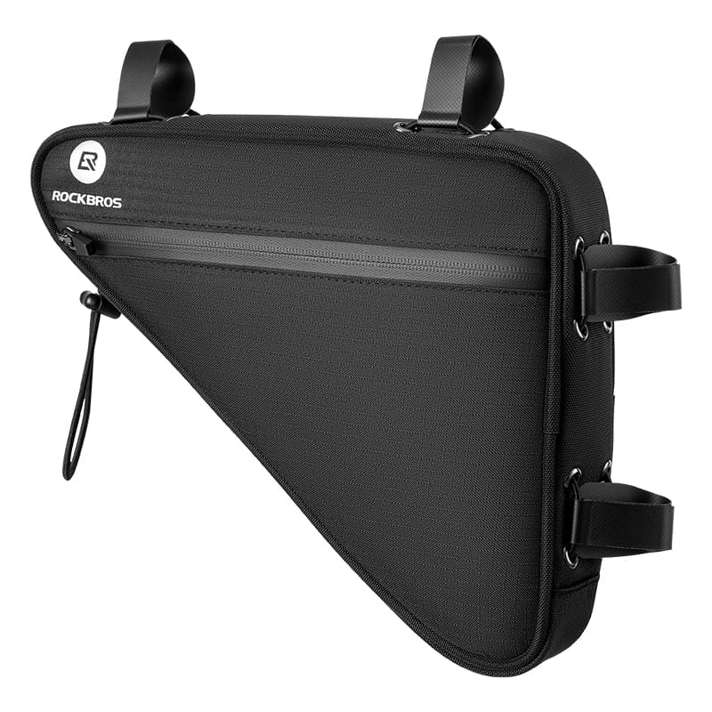 ROCKBROS Bike Frame Bag, Reflective 1.5L Bicycle Storage Narrow Side ...