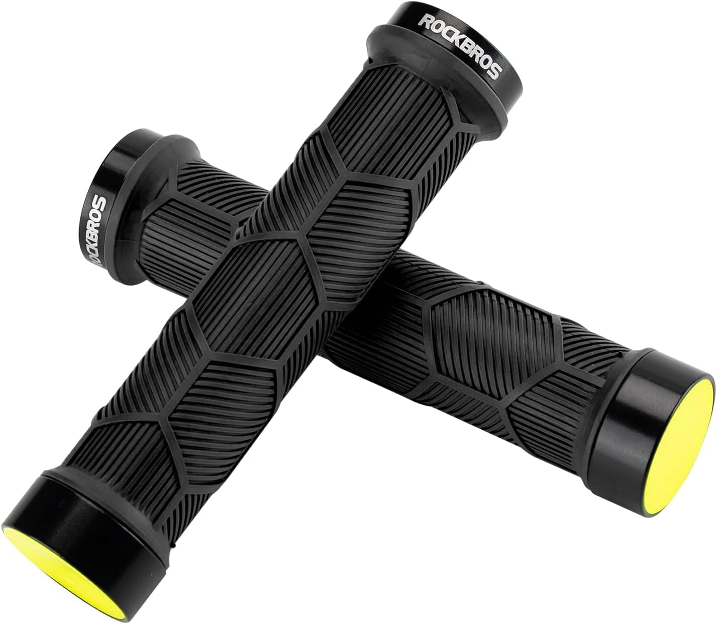 ROCKBROS Bike Handle Grips Double Lock-on High Gloss Reflector Bike ...