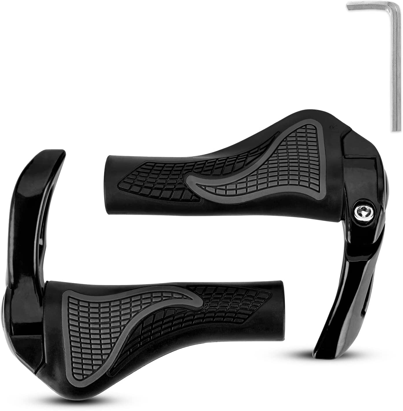 ROCKBROS Bike Grips, Non-Slip & Shock Absorption Rubber Handlebar Grips ...