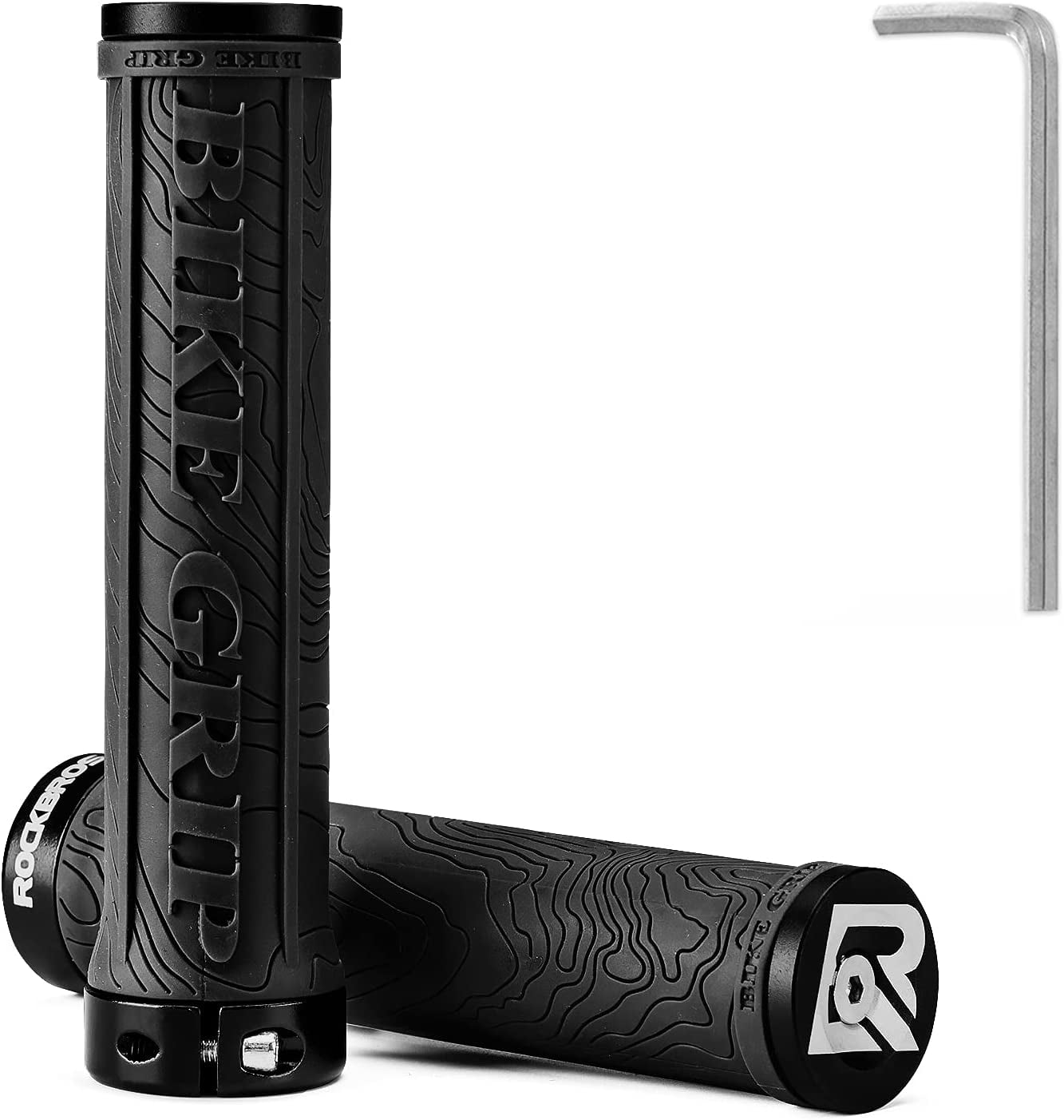 ROCKBROS Bike Handlebar Grips Double Lock-on Ergonomic Non-Slip Rubber ...
