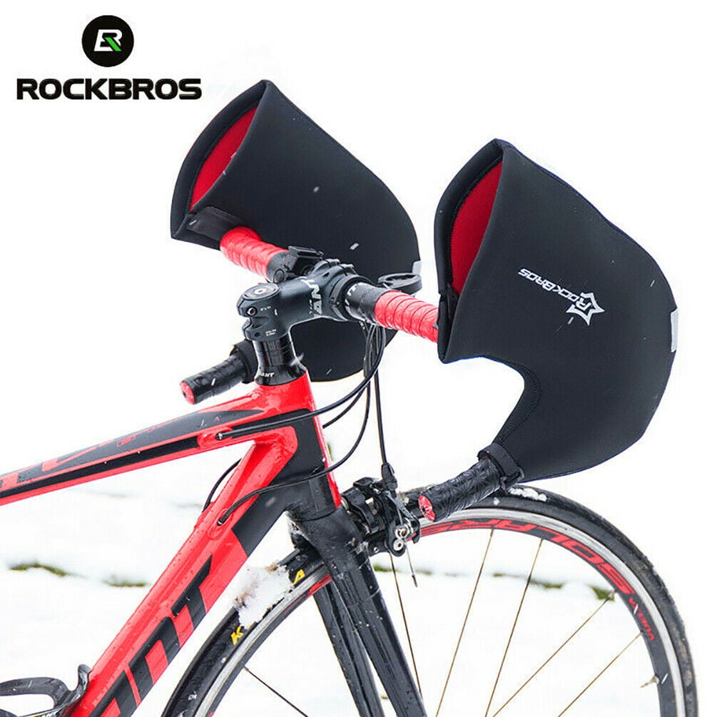 ROCKBROS Bike Handlebar Mittens Bicycle Pogies Mitts Winter Thermal ...