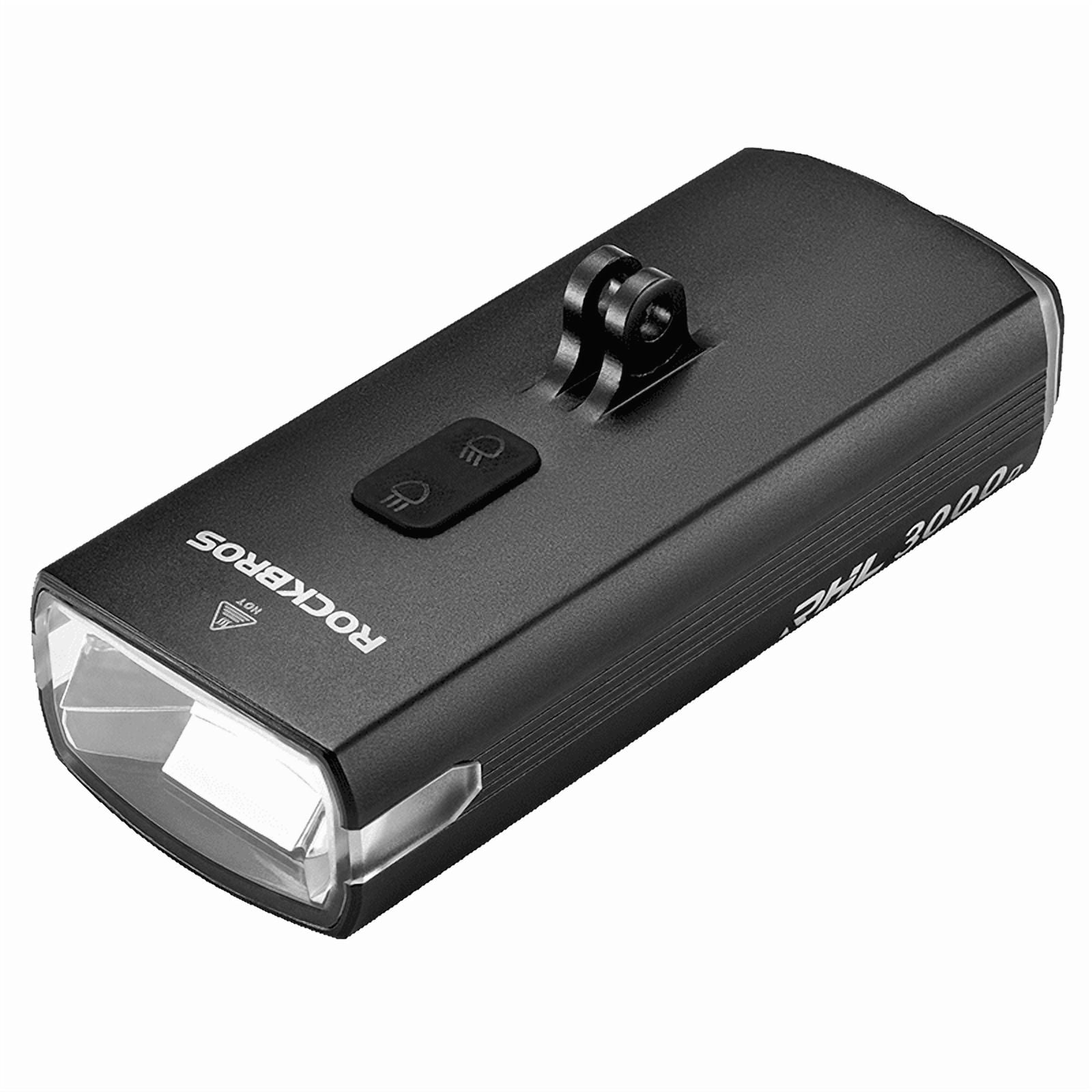 ROCKBROS Bike Head Light 3000 LM with 10000mAh Flip Version Temperature ...