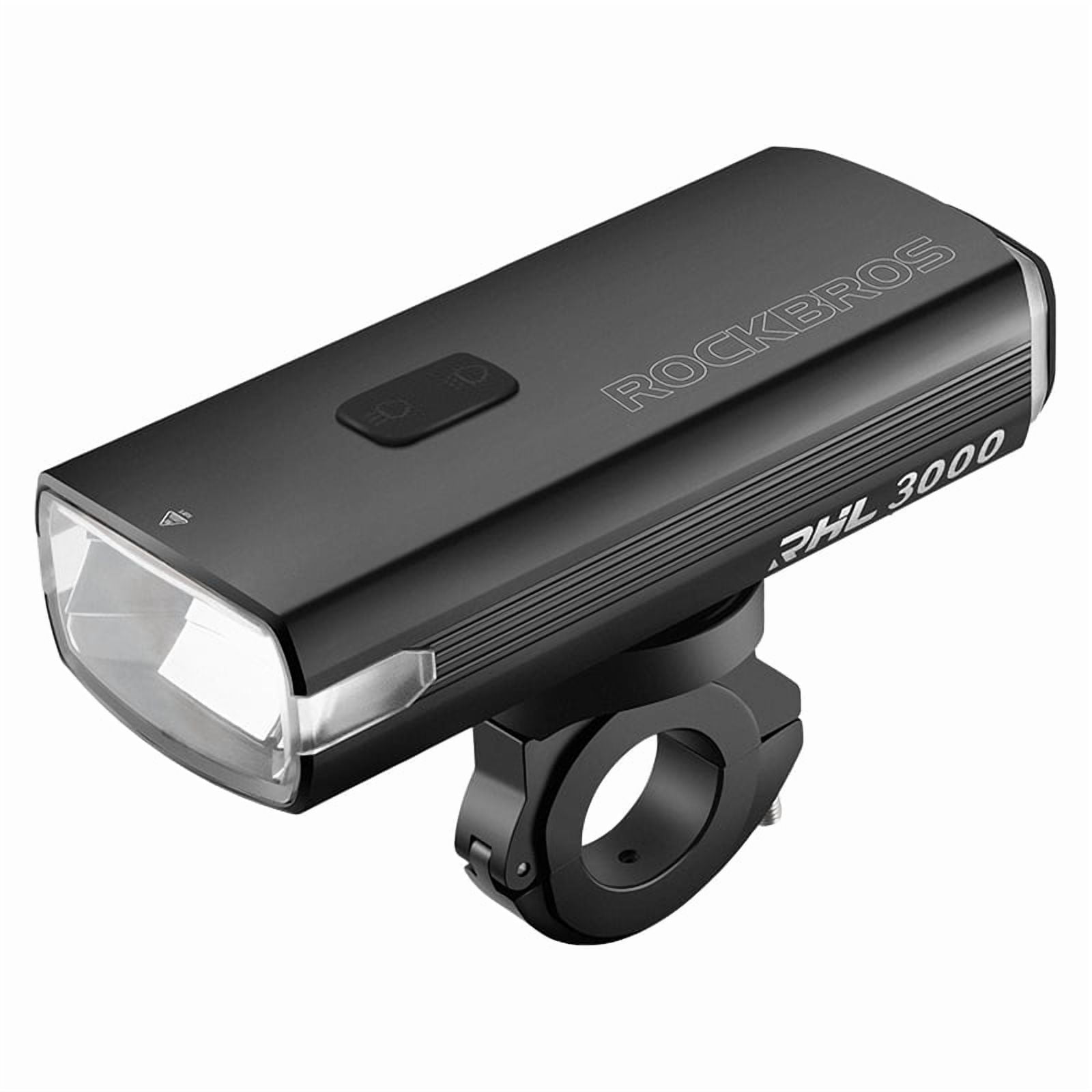 ROCKBROS Bike Head Light 3000 LM with 10000mAh Mode Switch Temperature ...