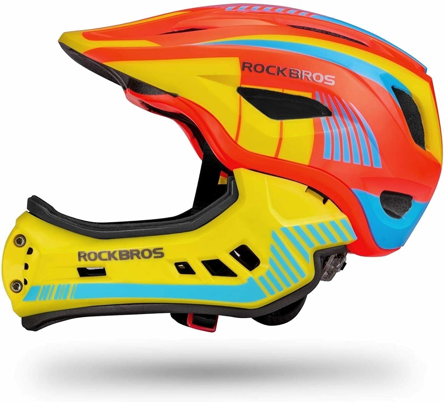 ROCKBROS Kids Full Face Bike Helmet, Fits 48-53cm, for Boys Girls Ages ...