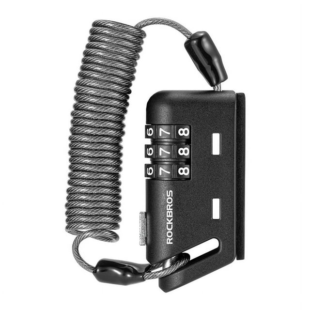 ROCKBROS Bike Helmet Lock 3 Digit Little Cable Lock Motorcycle Helmet ...