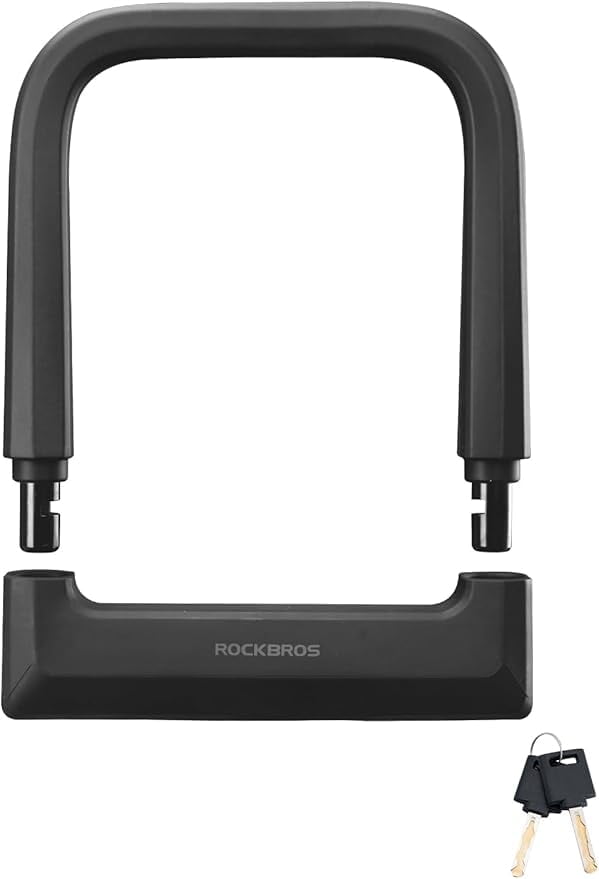 ROCKBROS Bike Lock Set Heavy Duty Bike U Lock with 4 Ft Security Steel ...