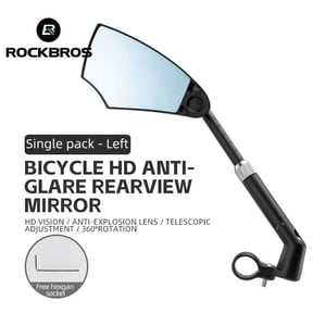 Bike Handlebar Mirror 2 Pack - Rotatable And Adjustable Wide Angle Rear ...