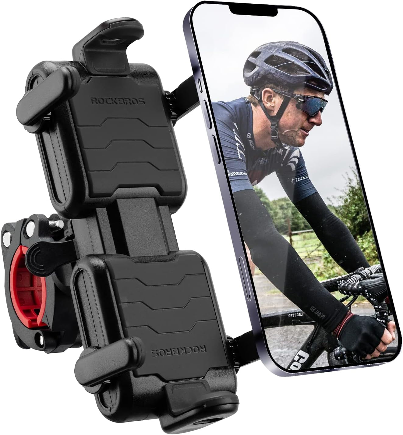 ROCKBROS Bike Phone Holder Adjustable Motorcycle Phone Mount Handlebar ...