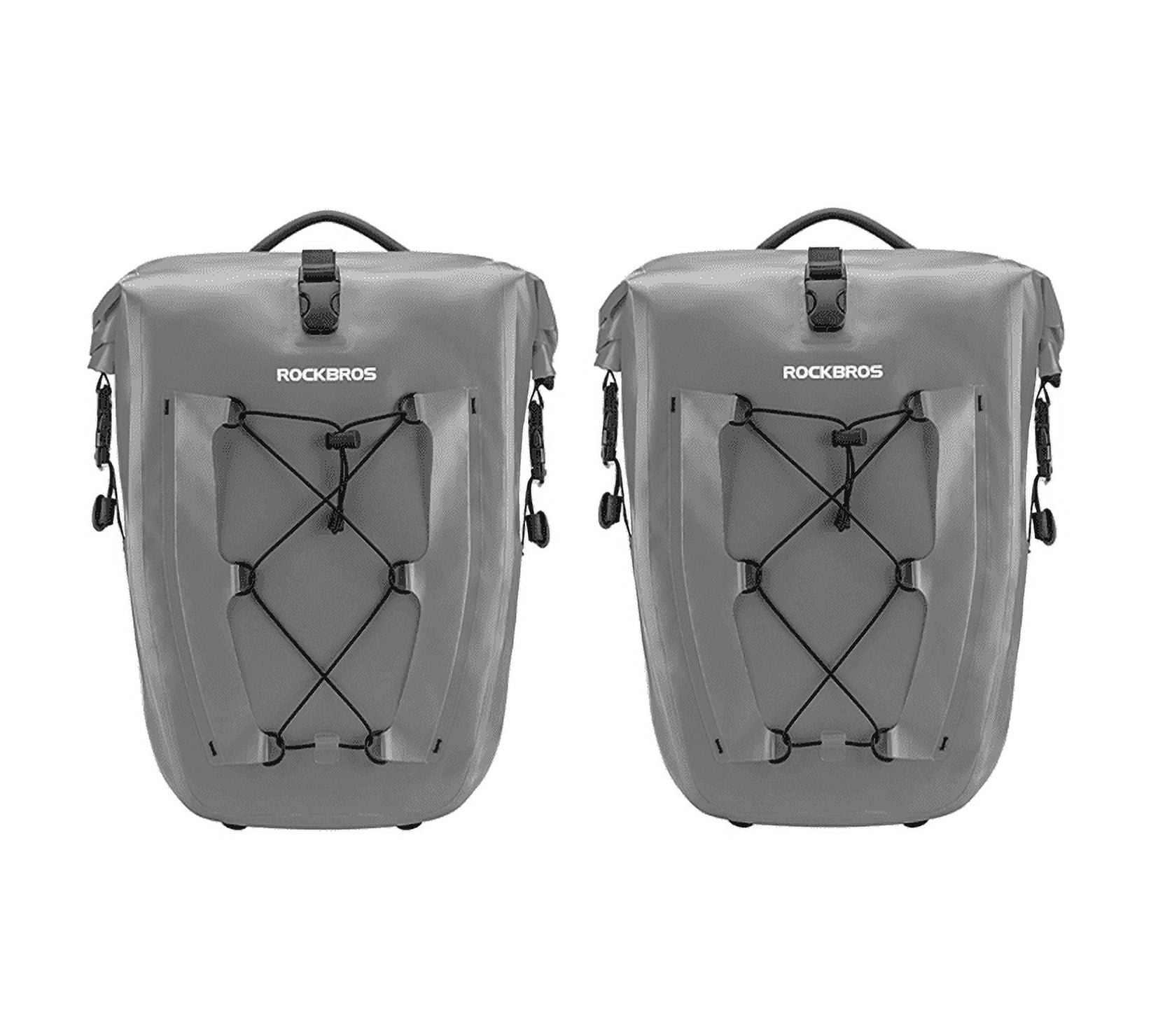 ROCKBROS Bike Rear Rack Bag Bike Panniers Waterproof Max 30L Large ...