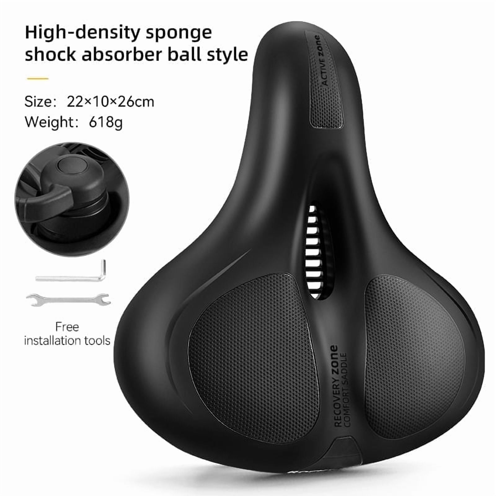 ROCKBROS Bike Saddle Wide Comfort Bicycle Seat,Memory Foam Padded ...