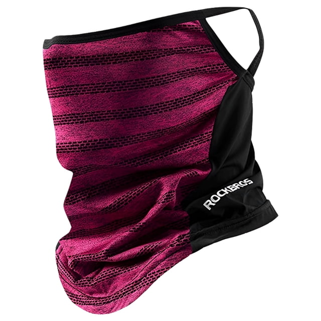ROCKBROS Cooling Face Cover Neck Gaiter with Ear Loops Bandana Face ...