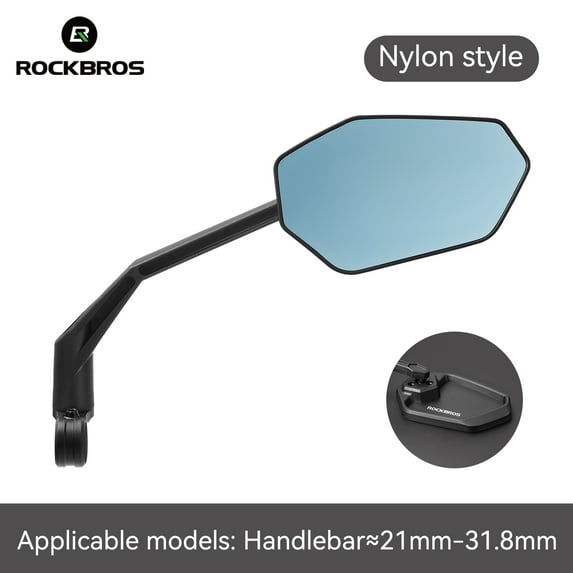 ROCKBROS Cycling Mirror Viewing Anti-glare Handlebar Rearview HD Convex Mirror 360° Rotate Bike ...