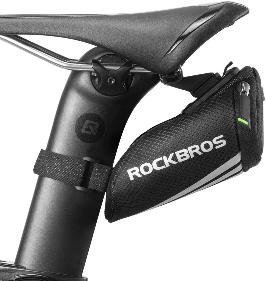 ROCKBROS Cycling Under Seat Pouch Bike Saddle Bag Bicycle Seat Bag Wedge Packs - Walmart.com