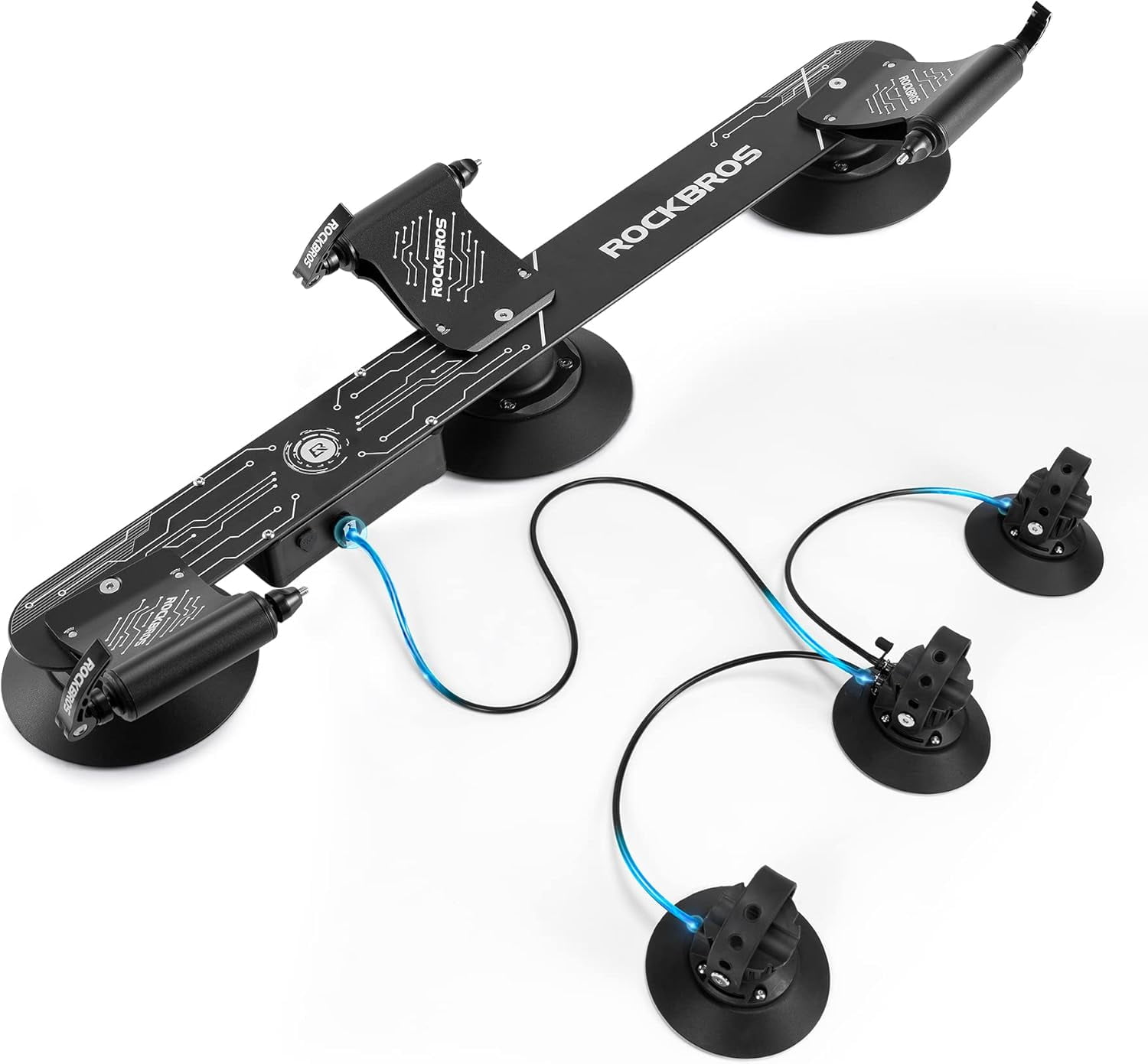 ROCKBROS Electric Suction Cup Bike Rack for Car Roof Top Sucker Aluminium Alloy Quick Release ...