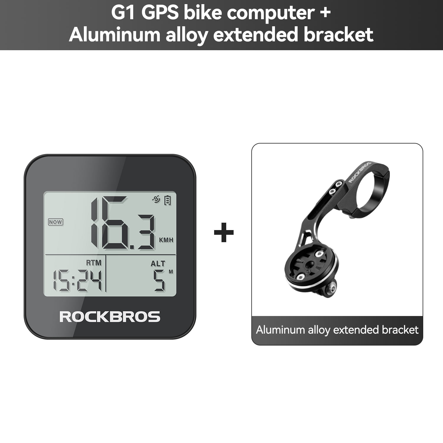 ROCKBROS GPS Bike Computer, Wireless Speedometer, IPX6 Waterproof ...