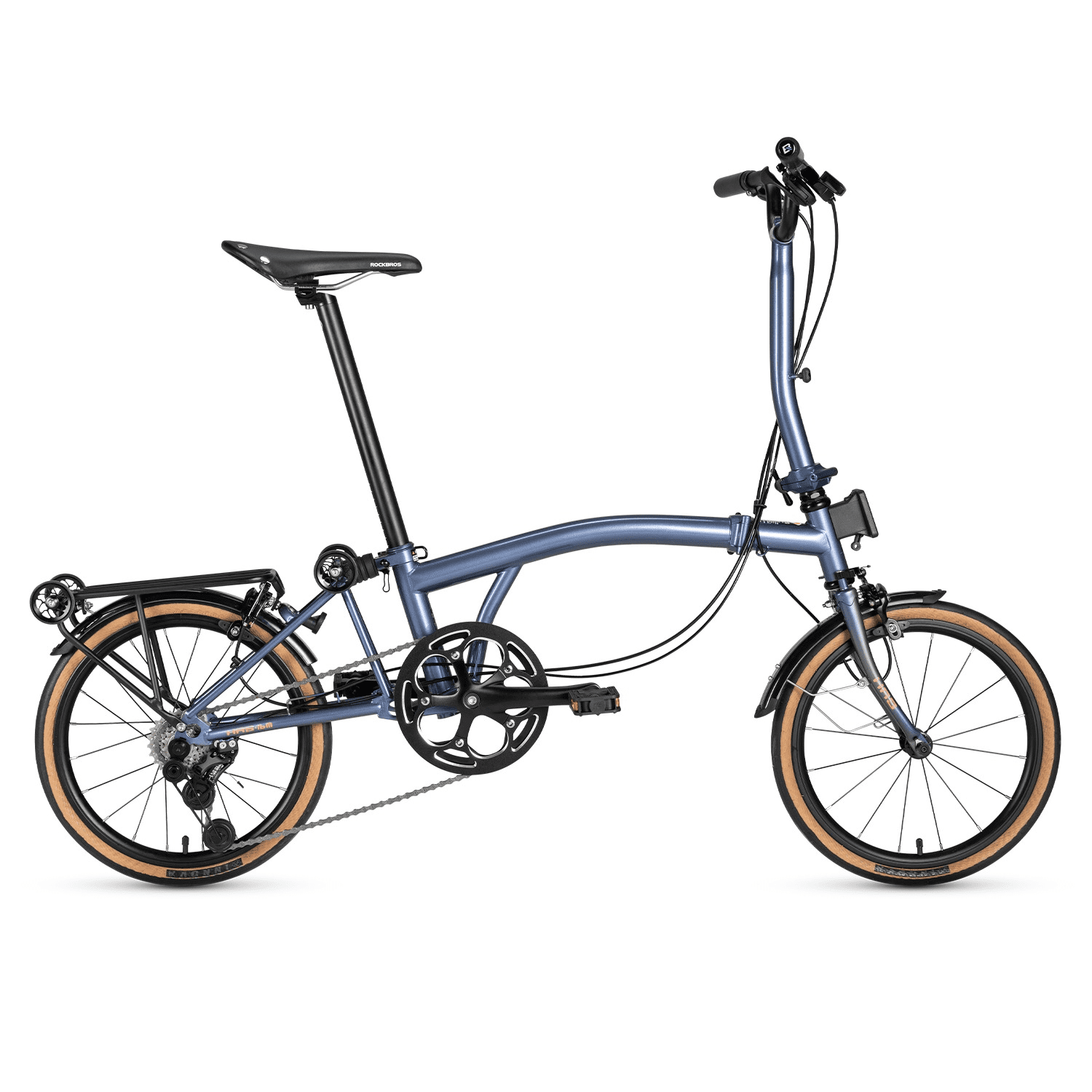 ROCKBROS HRS Folding Bike 16-inch 7-speed Urban Travel Retro Chrome ...