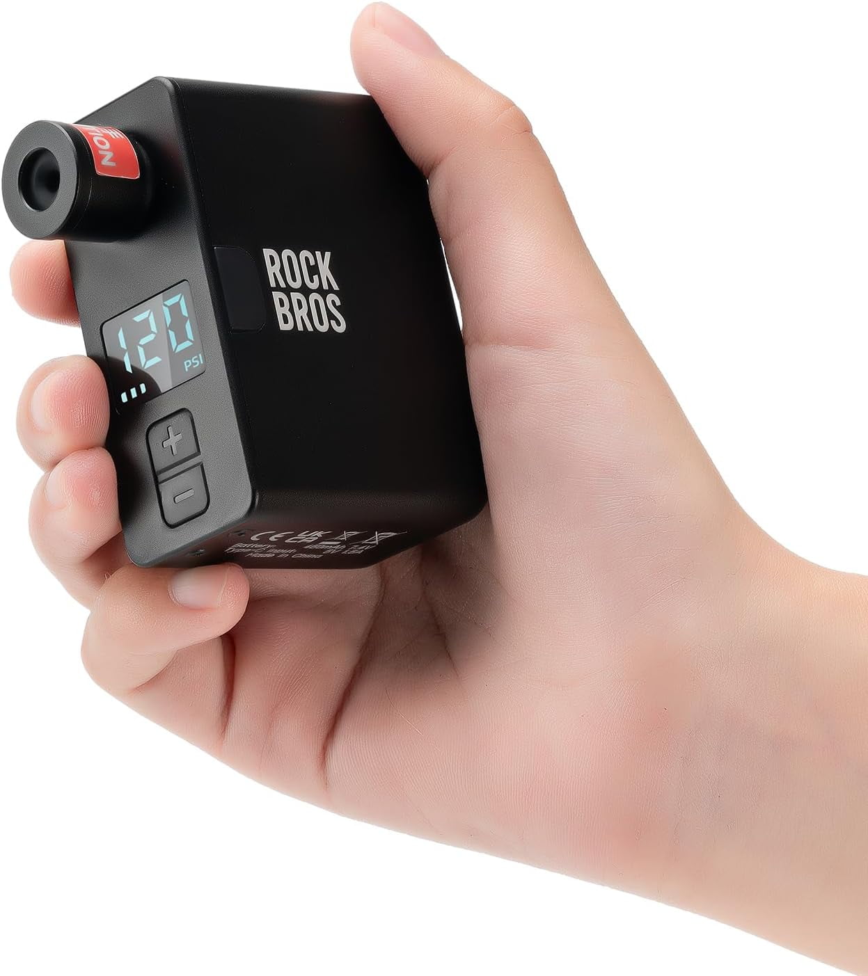 ROCKBROS Mini Bike Pump Portable Electric Bicycle Pump100PSI Tiny Bike ...