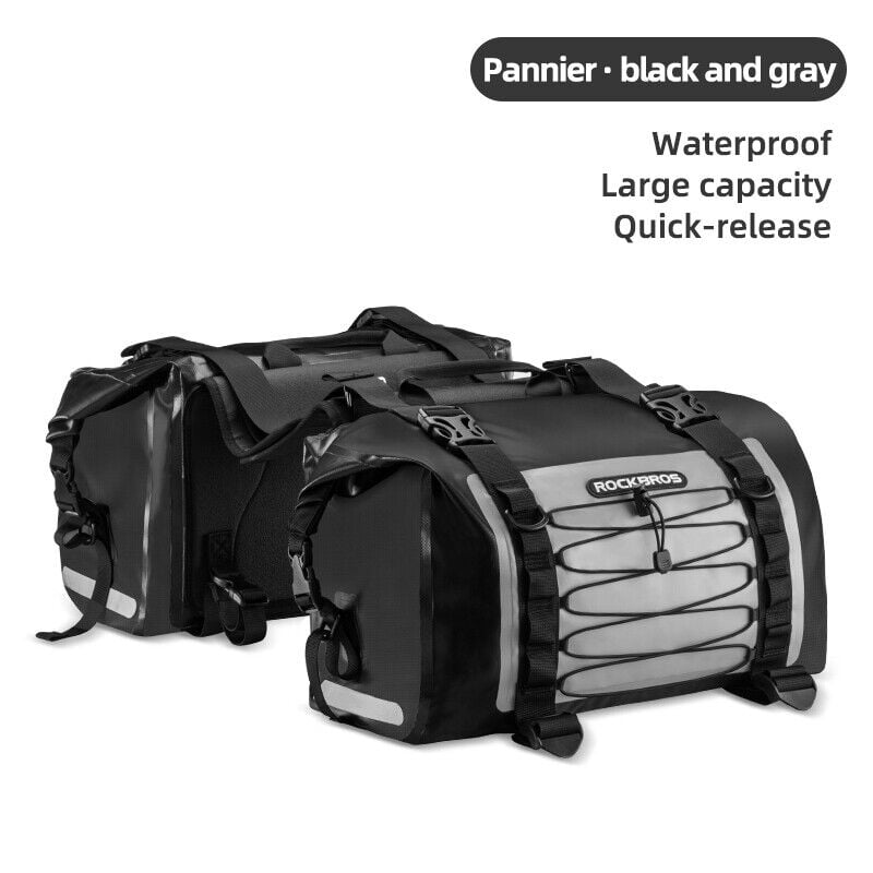 ROCKBROS Motorcycle Pannier Side Bags Waterproof 62L Luggage Stroage ...