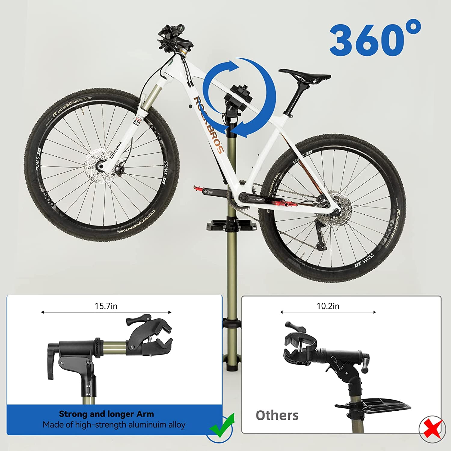 ROCKBROS Road Mountain Bicycle Repair Stand Parking Racks Adjustable ...