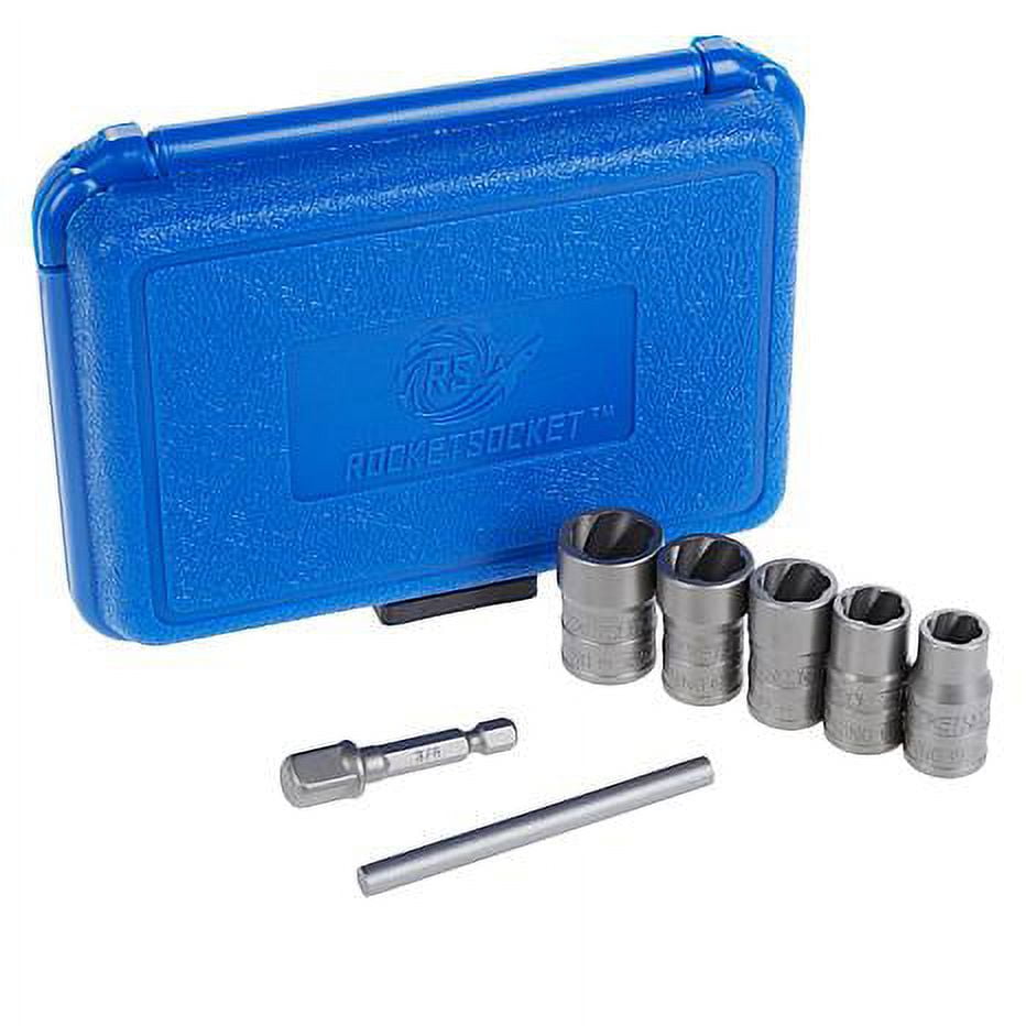 ROCKETSOCKET Extraction Socket Set 7 Pieces American Drawn Steel - Blue ...