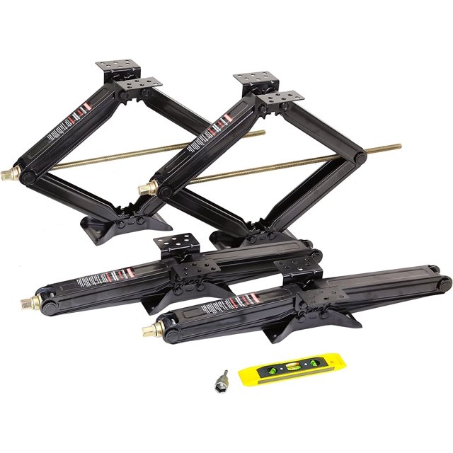 ROCKMAN RV Camper Trailer Stabilizer Leveling Scissor Jacks w/Socket ...