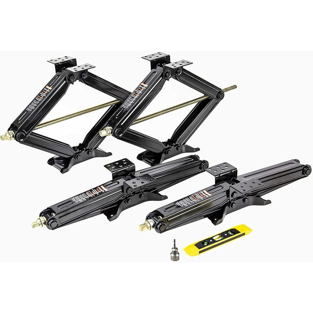 ROCKMAN RV Camper Trailer Stabilizer Leveling Scissor Jacks w/Socket ...