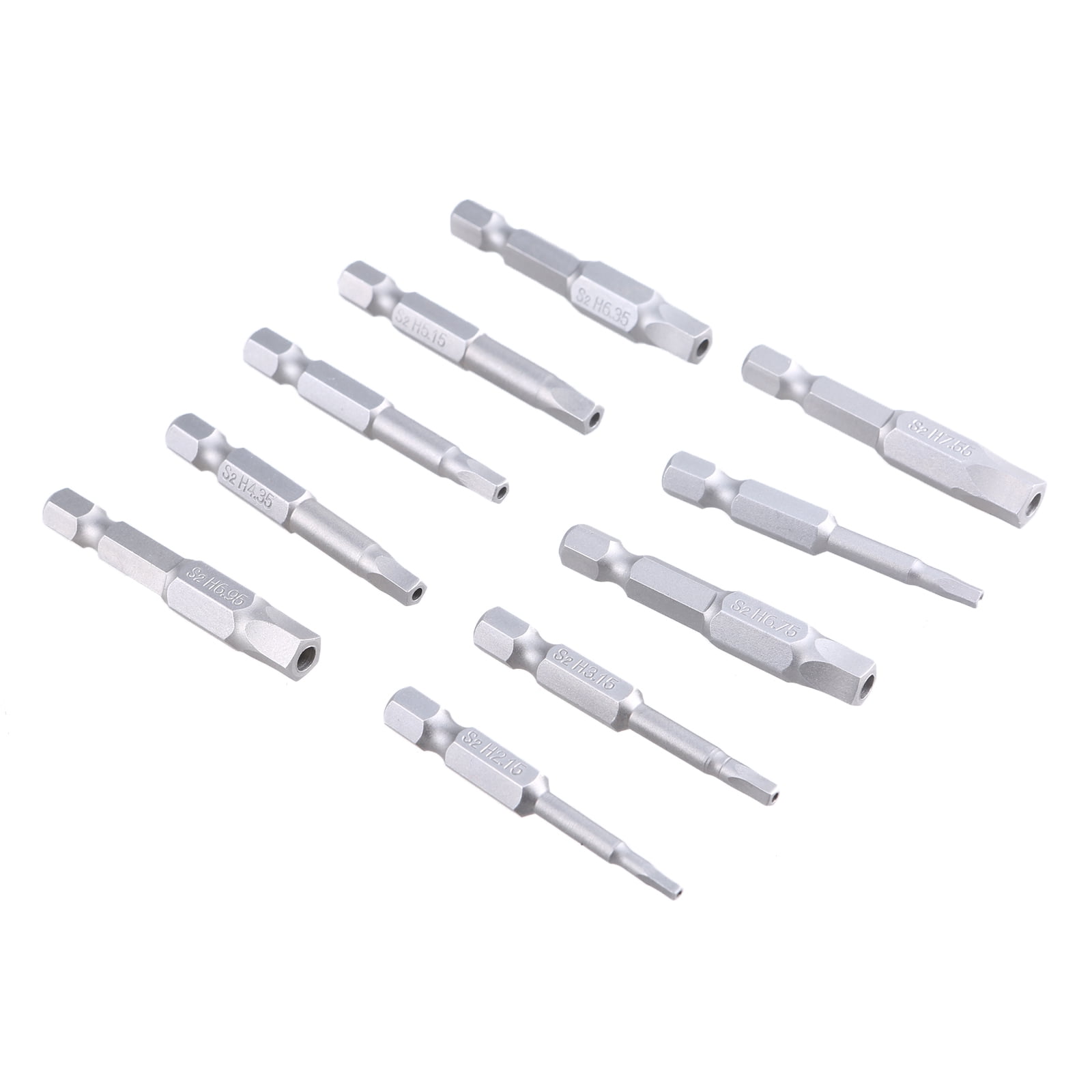 ROCKROK 10Pieces 2.15-7.55 Magnetic Pentagonal Head Screwdriver Bits ...