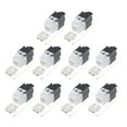 ROCKROK 10pcs CAT6 Module RJ45 Connector Cable Adapter Gigabit Ethernet ...