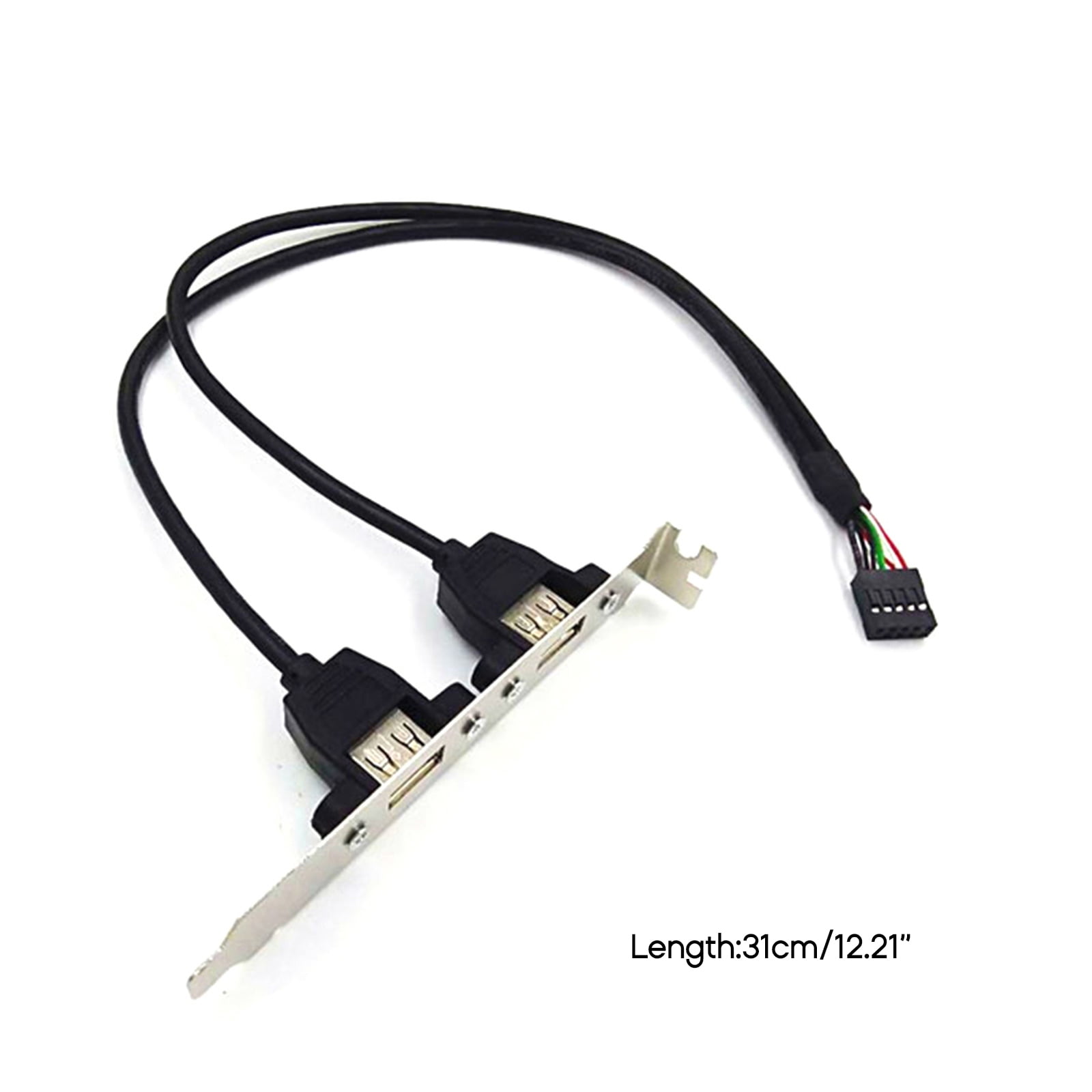 ROCKROK 2 Port USB 2.0 Motherboard Rear Panel Expansion Bracket to 9 ...