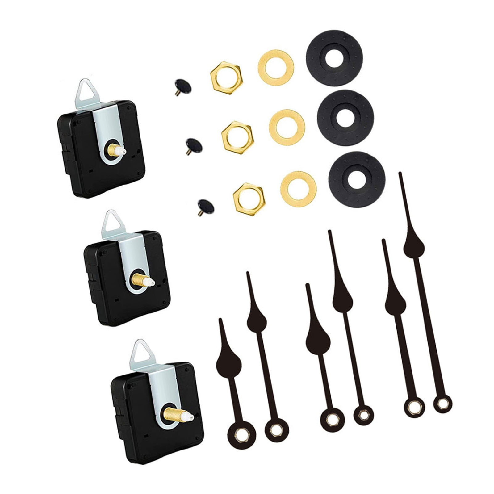 ROCKROK 3Pcs Shaft Length 12/18/23.5mm Quiet Quartzs Clock Movement ...