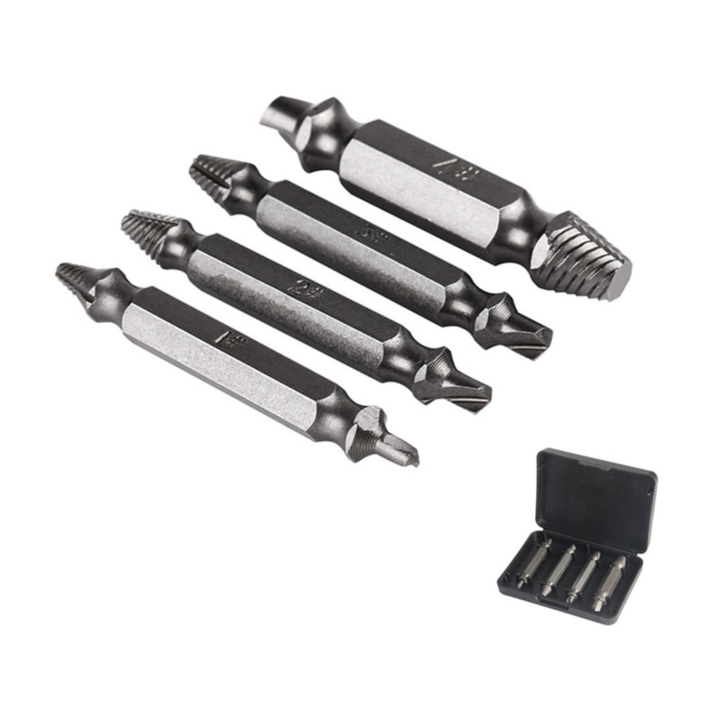 ROCKROK 4 Pieces Screw Extractor for House Construction Work Stripped ...
