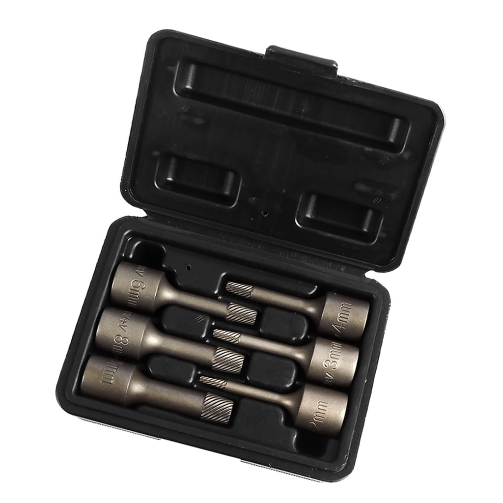 ROCKROK 6Pcs 3/8 Screw Extractors Drill Set Extractors Bolt Set Slip ...