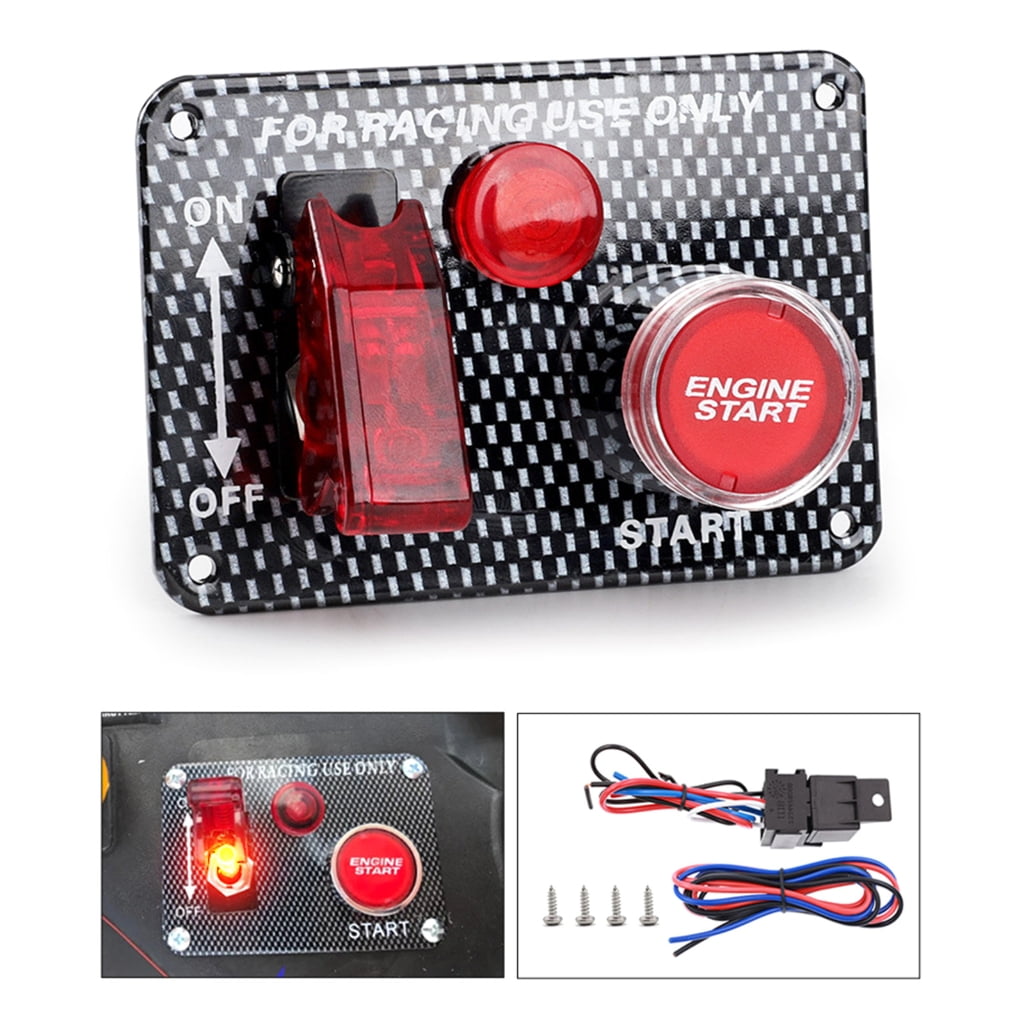ROCKROK Auto Car Start Stop Button Ignition Light Toggle Switch Panel ...