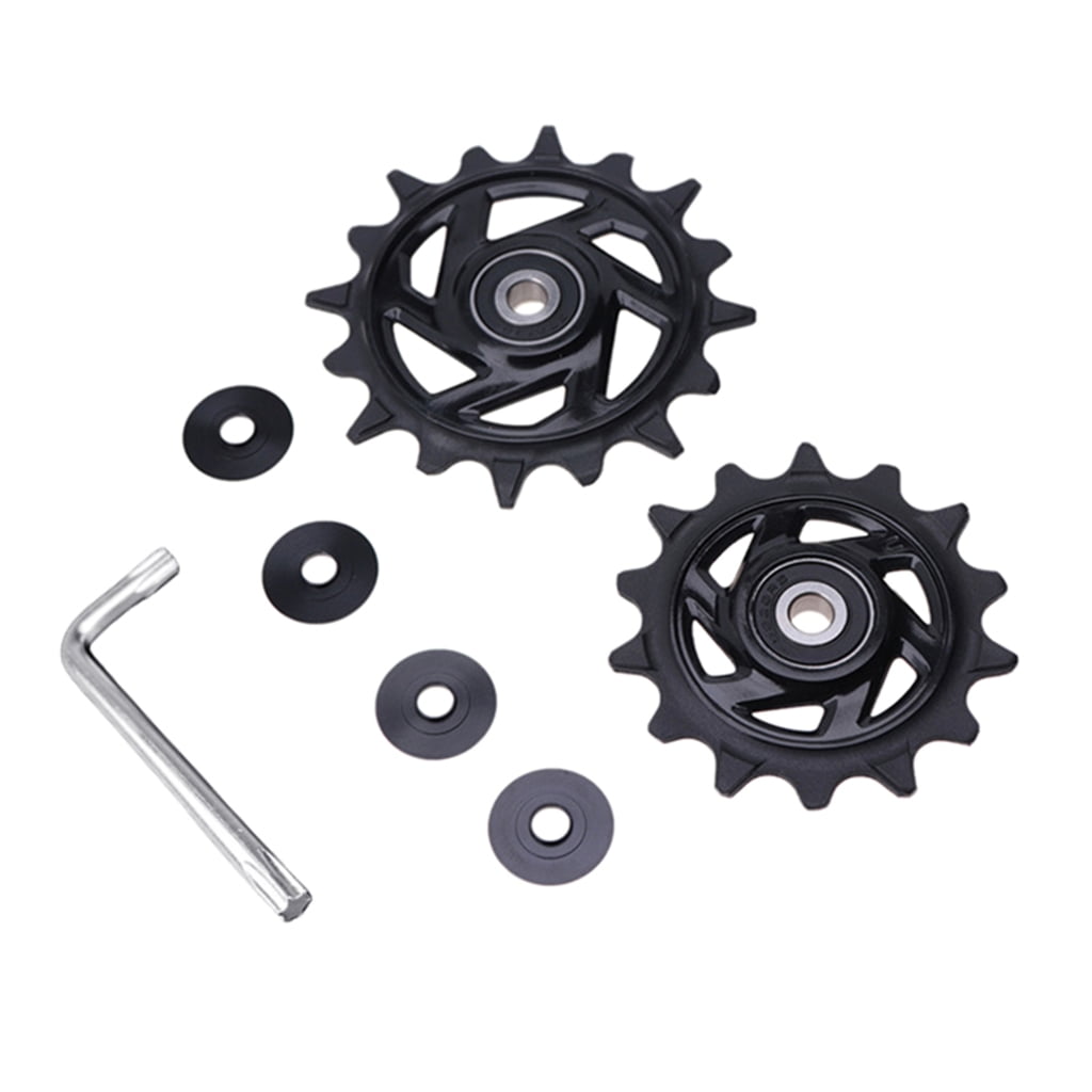 ROCKROK Bike Bearing Jockeys Wheel Set Rear Derailleurs Pulley Rollers ...