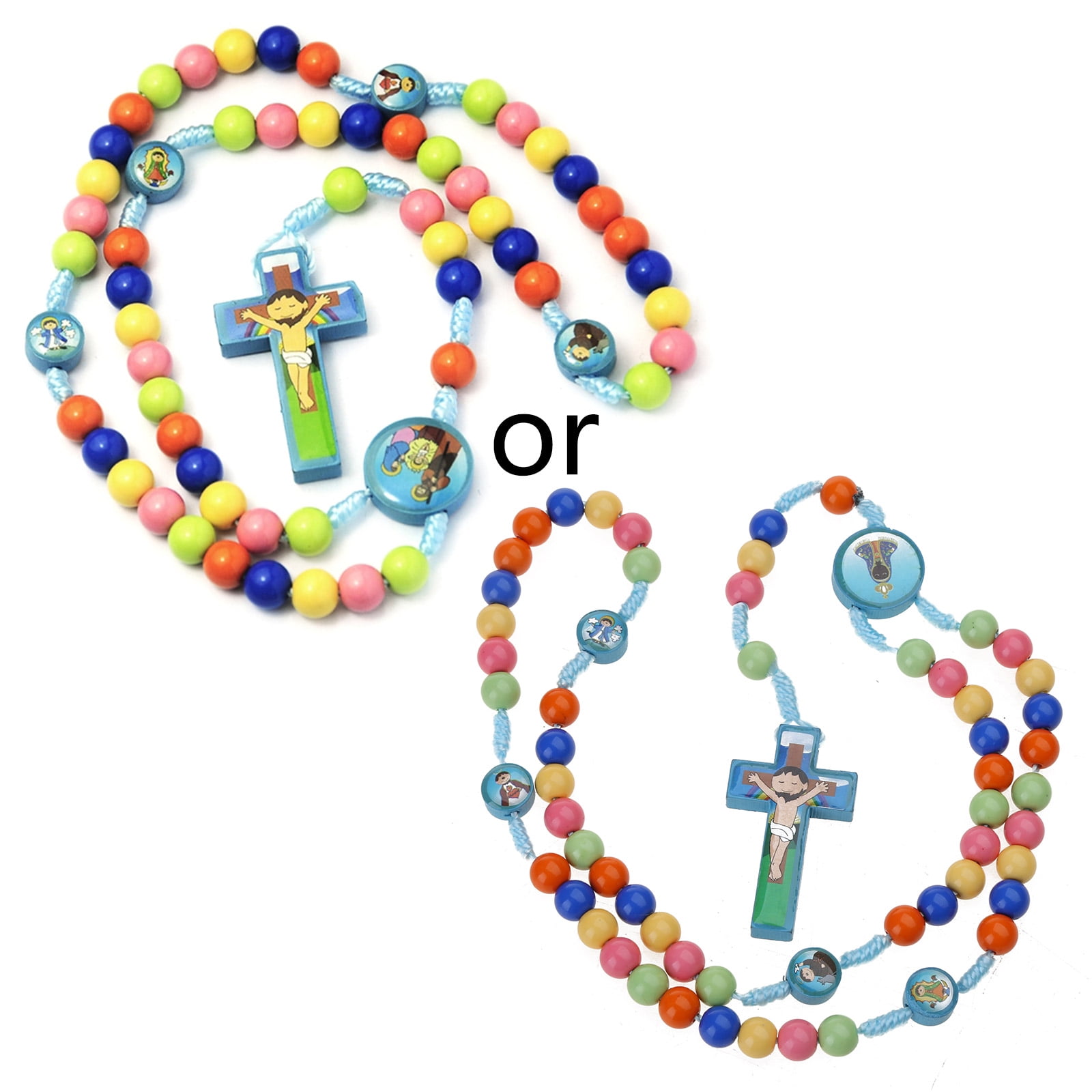 ROCKROK Cartoon for Pendant Necklace Rosary Beads Catholic Necklaces ...