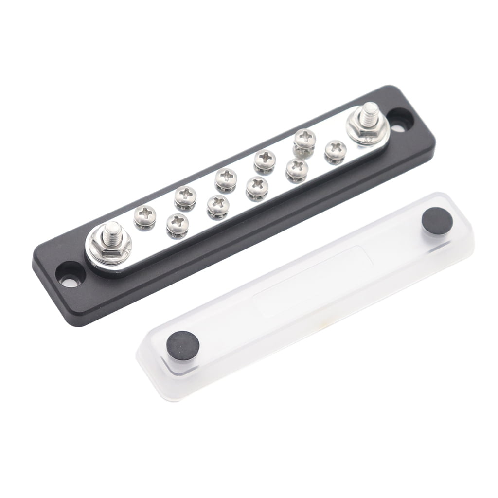 ROCKROK Commonly Used 150A 10 Gang Bus Bar with Cover for Car Boat ...