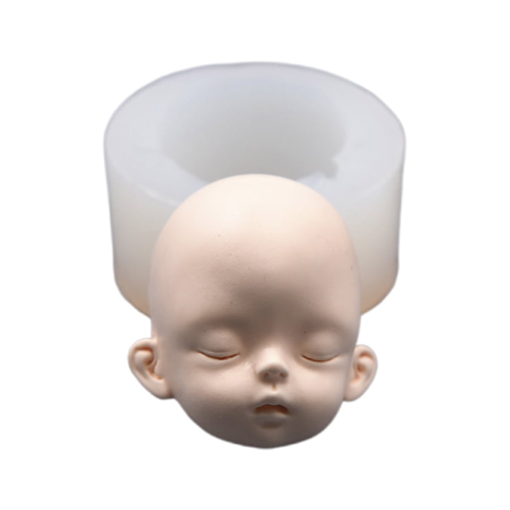 ROCKROK Face Moulds Model Doll Head Mold Making Cake Clay Resin Candle ...