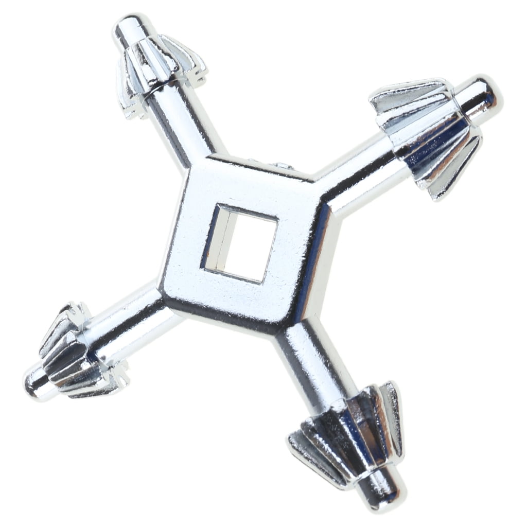 ROCKROK Four Head Drill Chuck Key Multipurpose Hand Tool for Home and ...