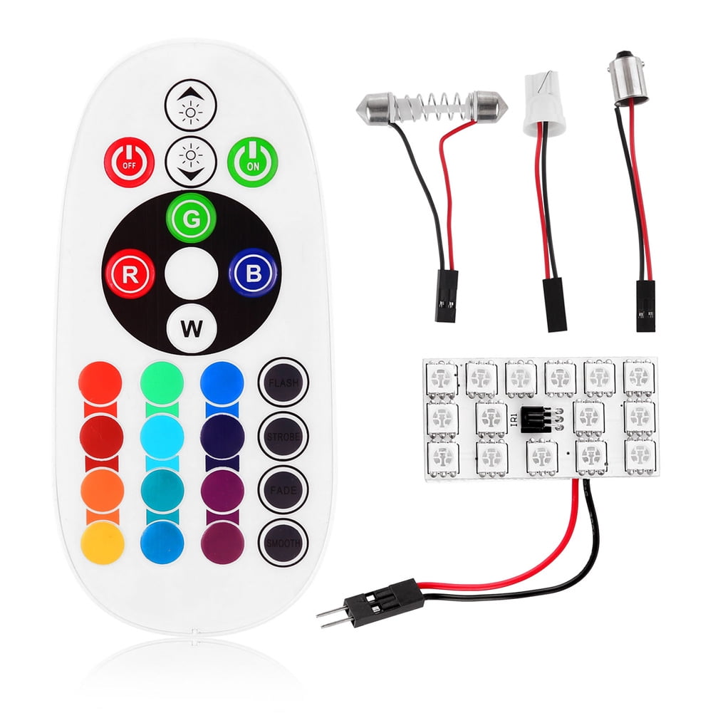 ROCKROK LED RGB Dome Light Reading Bulb Atmosphere Lamp Car Lights with ...