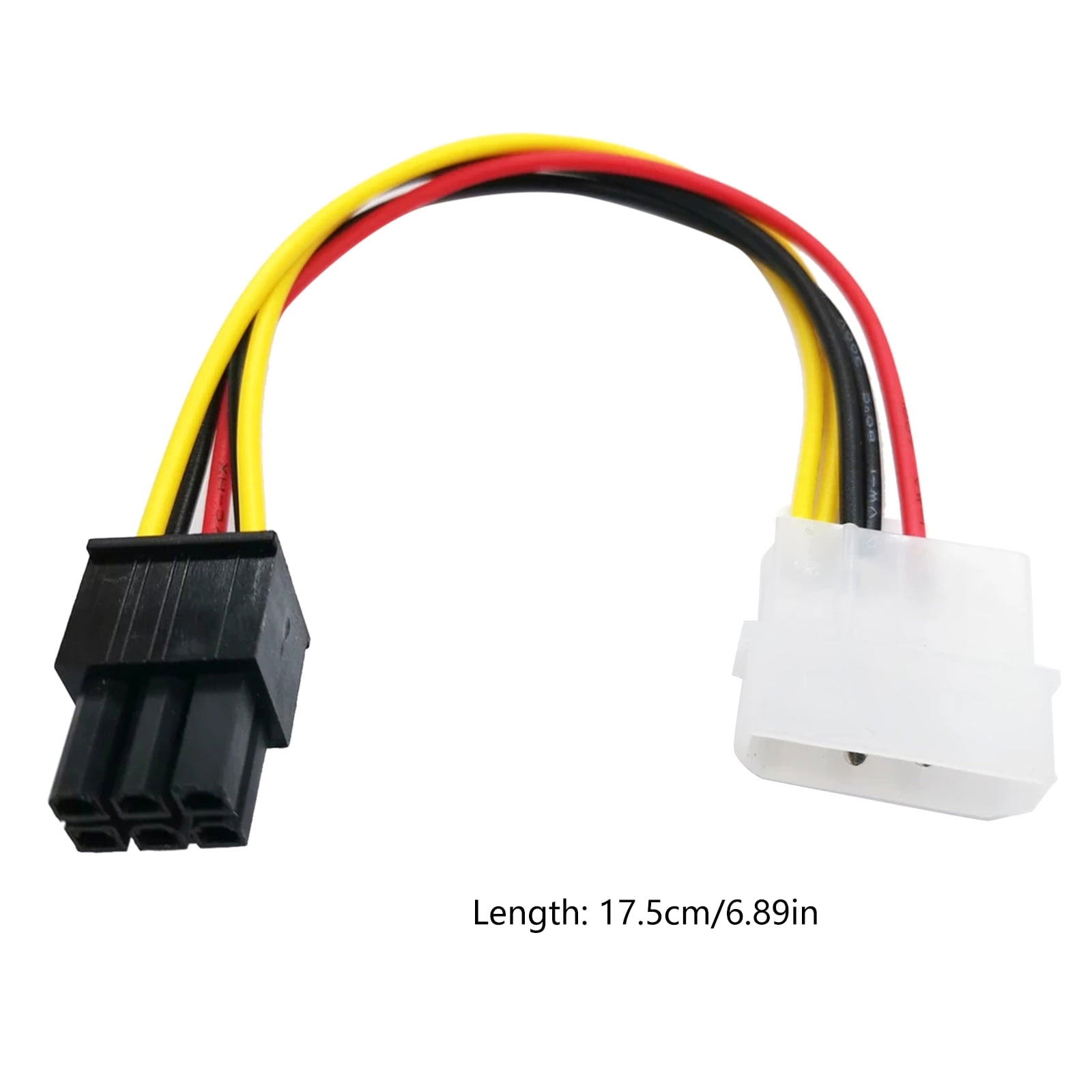 ROCKROK New 4 Pin to 6 Pin PCI-Express PCIE Video Card Power Converter Adapter Cable 15cm/5.9in ...