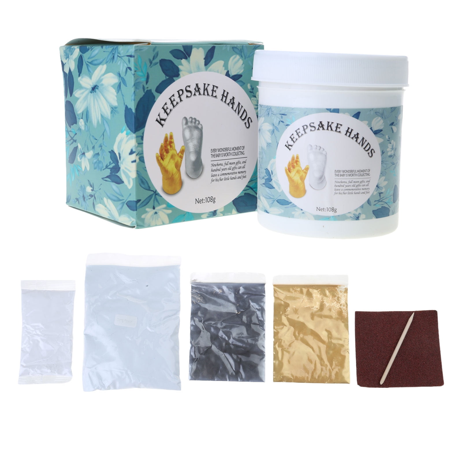 ROCKROK Realistic Baby Hand Model Set Powder Handprint Stencil Casting ...