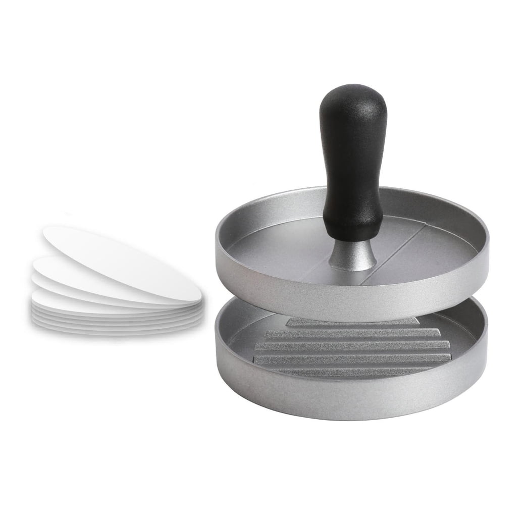 ROCKROK Round Burger Smasher Heavy-Duty Round Bacon Grill Burger Press ...